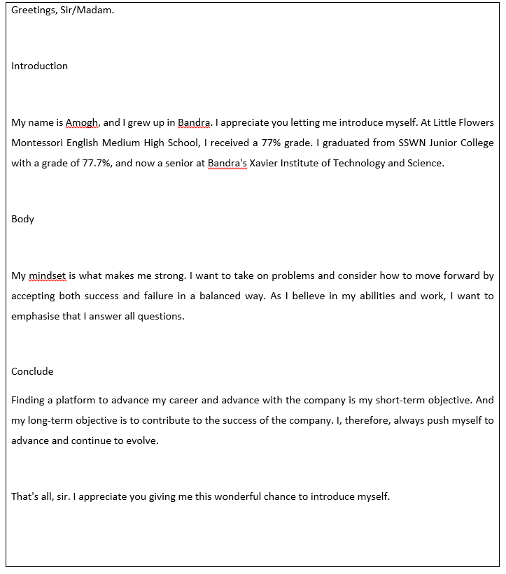 Student Self Introduction Know The Best Way To Introduce Yourself